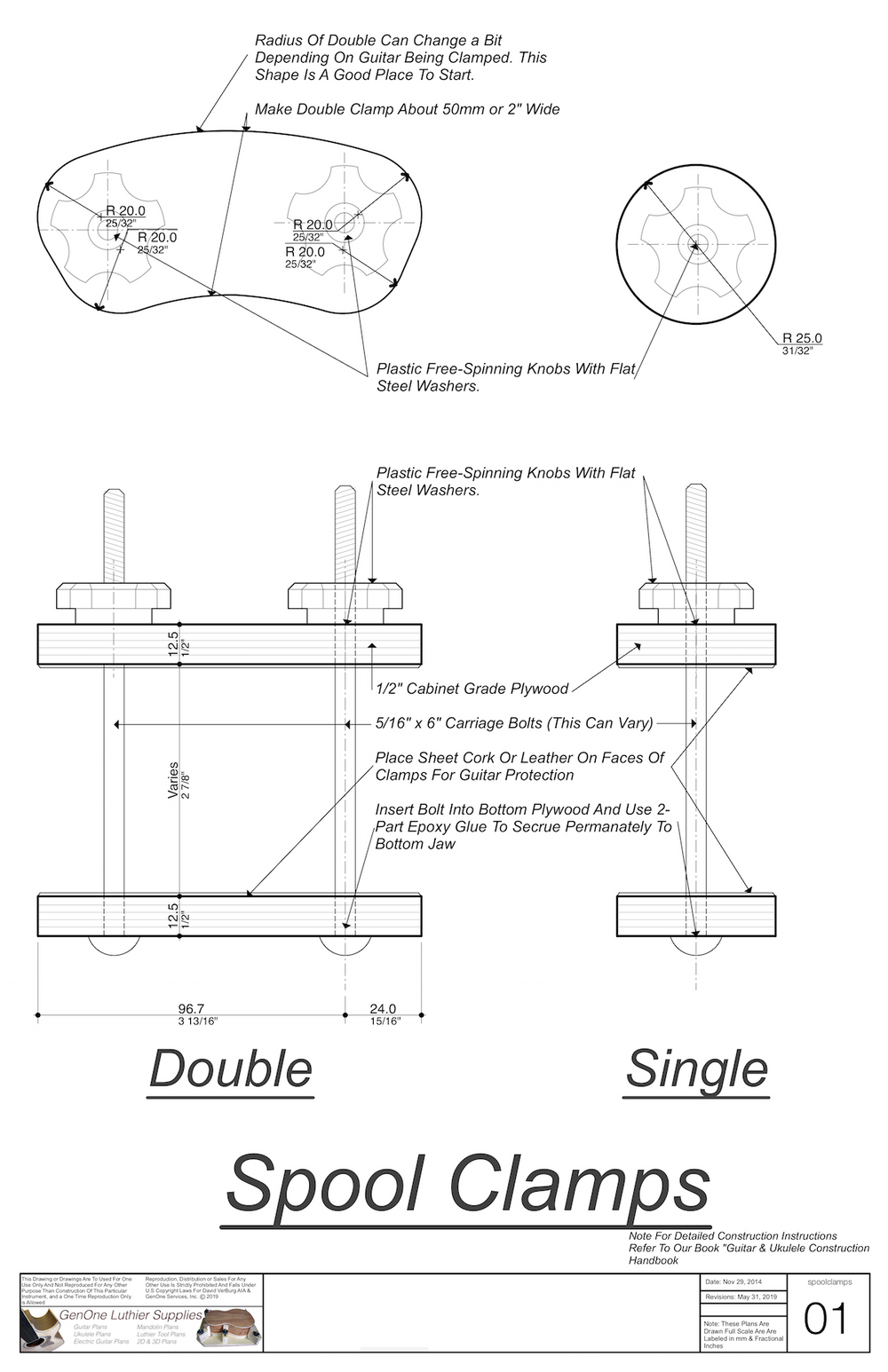 Spool Clamps - GenOne Luthier Services