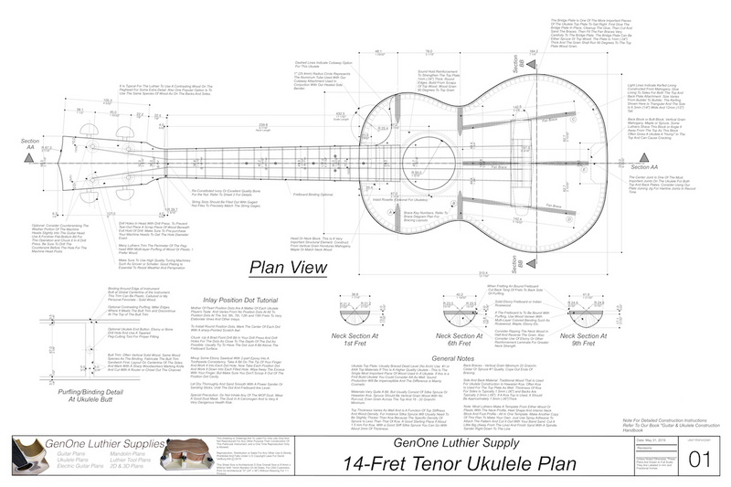 Tenor Ukulele Plans - GenOne Luthier Services