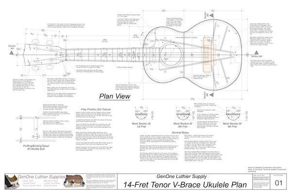 Tenor Ukulele Plans - GenOne Luthier Services