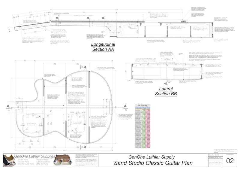 Electric Nylon Guitar Plans Sand Studio Classic | GenOne Luther Supply ...