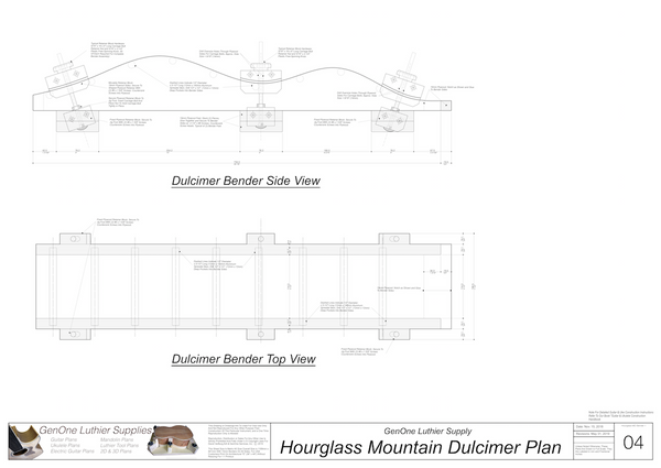 Hourglass Mountain Dulcimer Plans - GenOne Luthier Services