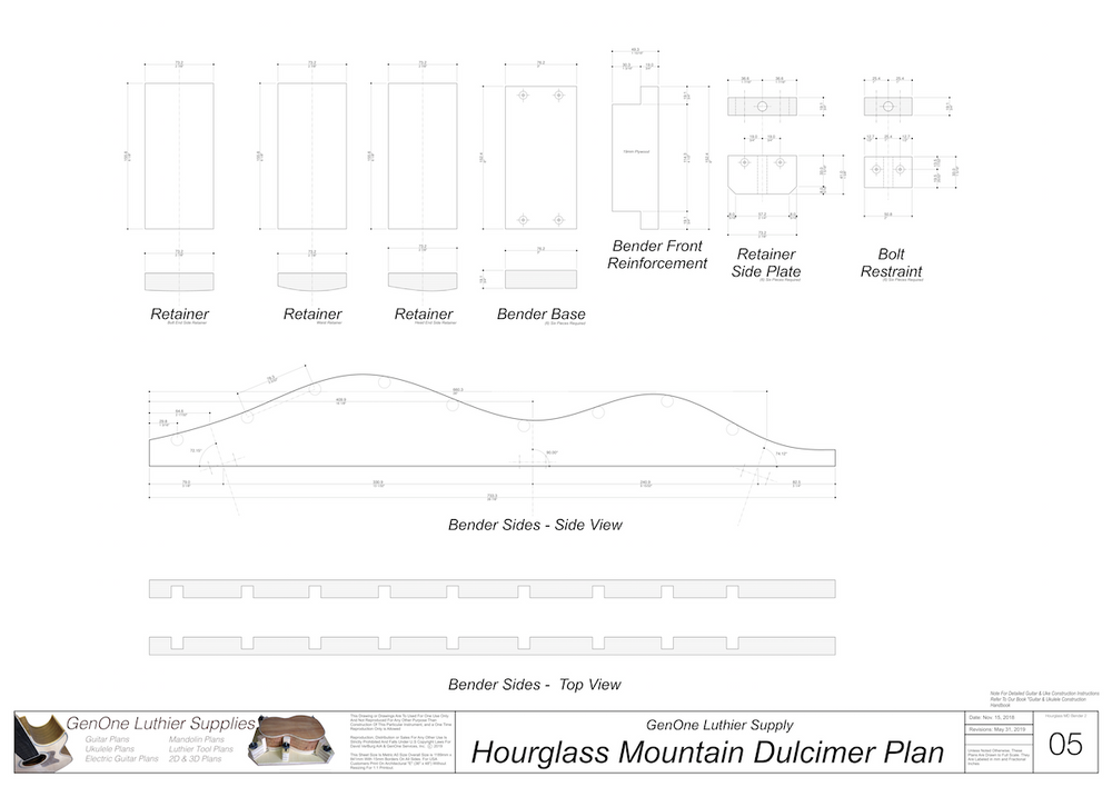 Hourglass Mountain Dulcimer Plans - GenOne Luthier Services