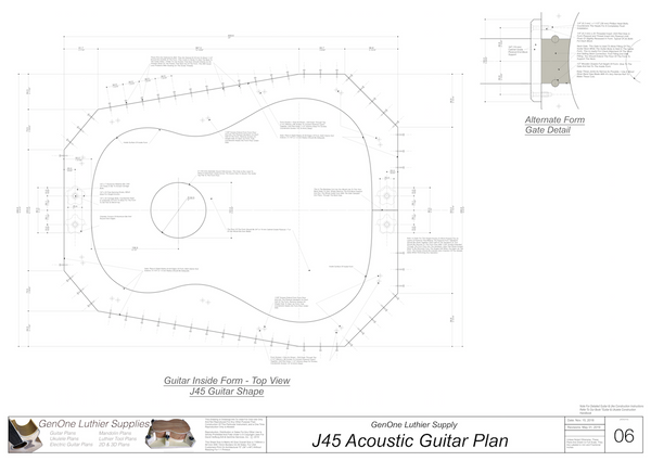 J55 Guitar Form Package - GenOne Luthier Services