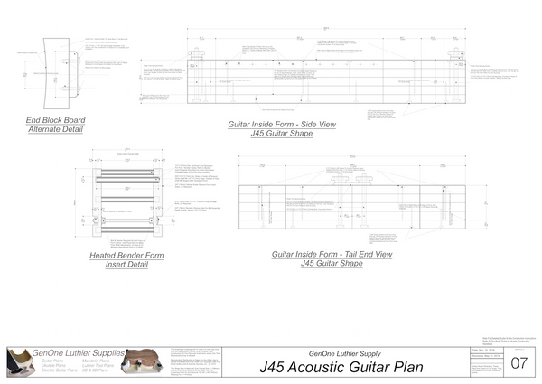 J55 Guitar Form Package - GenOne Luthier Services